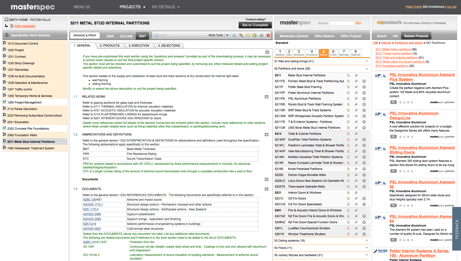 Running the Q&A's - Masterspec